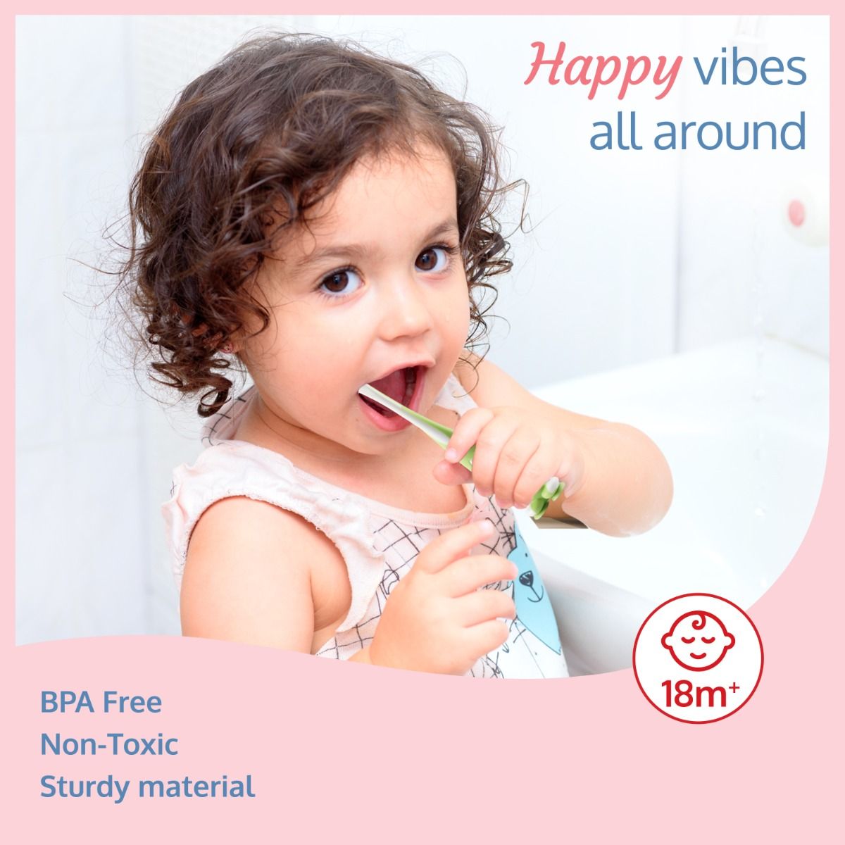 Smiley Kids Toothbrush(Assorted - Colors may vary) | 19173– KidsROAR