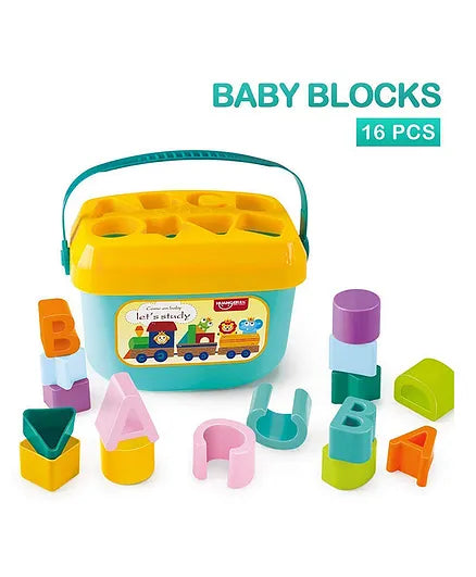 Baby's First Shape Sorting Blocks 16 Pieces | BABY'S FIRST BLOCKS– KidsROAR