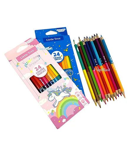 Double Sided Color Pencils Set of 24 || LOQN511216-E 24 COLOR SET– KidsROAR
