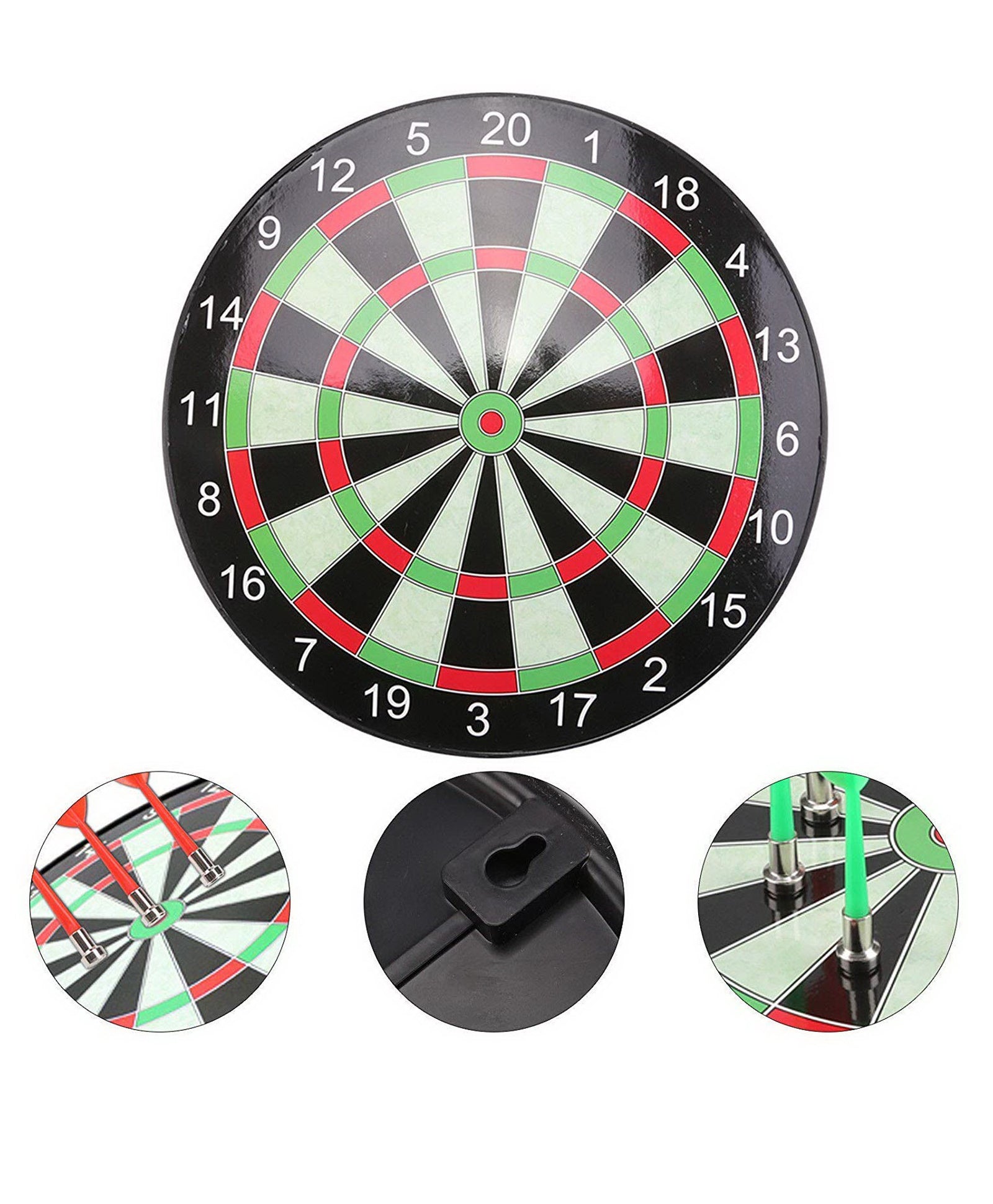 Indoor & Outdoor Magnetic Dartboard Kit with 6 Darts - Multicolour | L ...