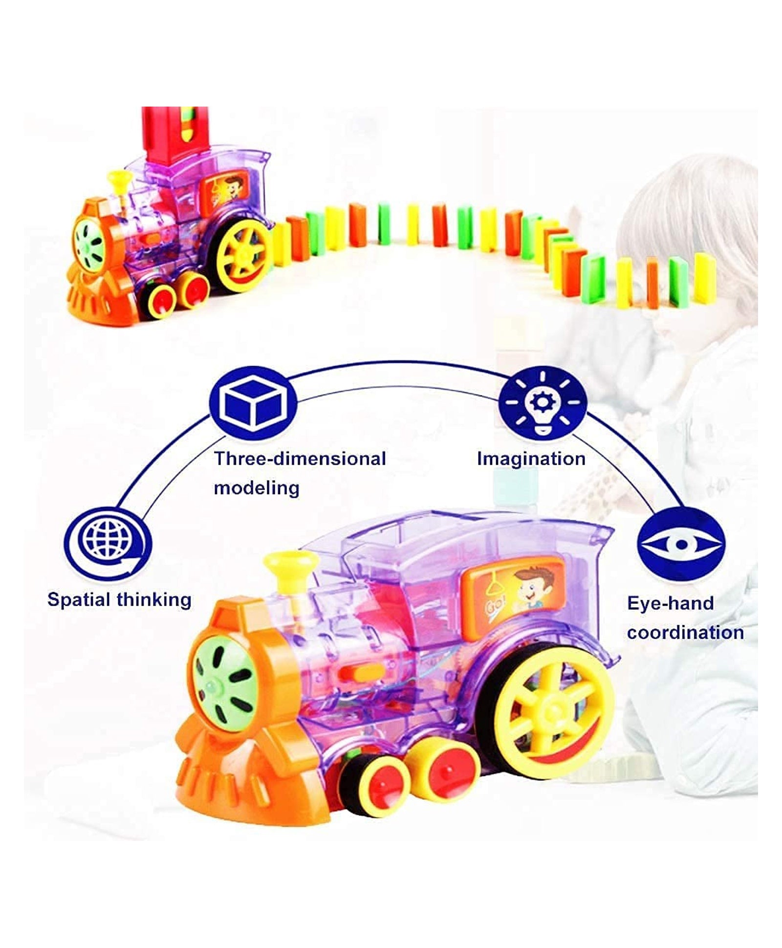 Battery Operated Domino Funny Train Filling Dominoes Set | DOMINO FUNN ...