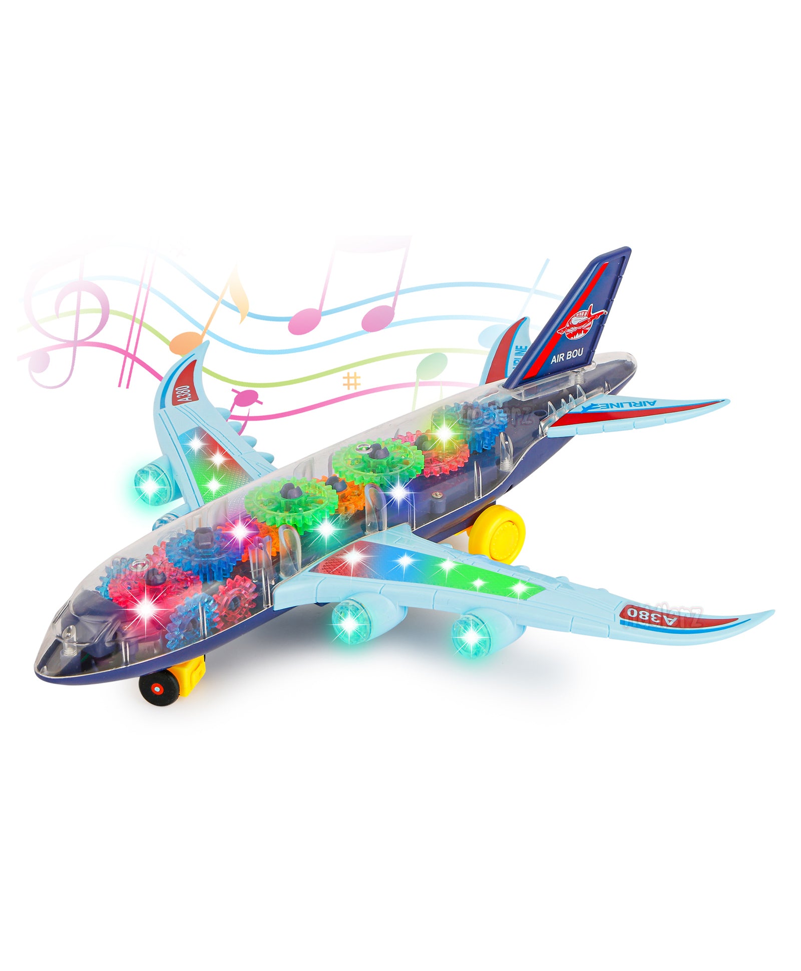 Transparent Gear Plane Toys (color may vary) | LOTB601 GEAR PLANE– KidsROAR