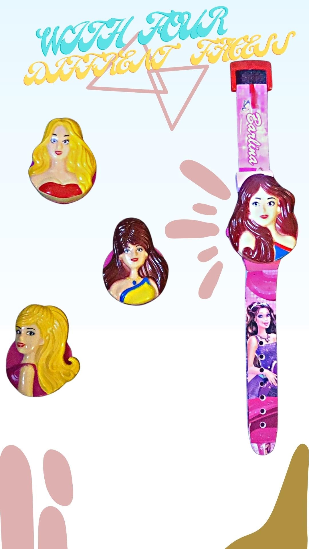 3D Action Figure Face Based Toy Design Digital Glowing Watch with Blin ...