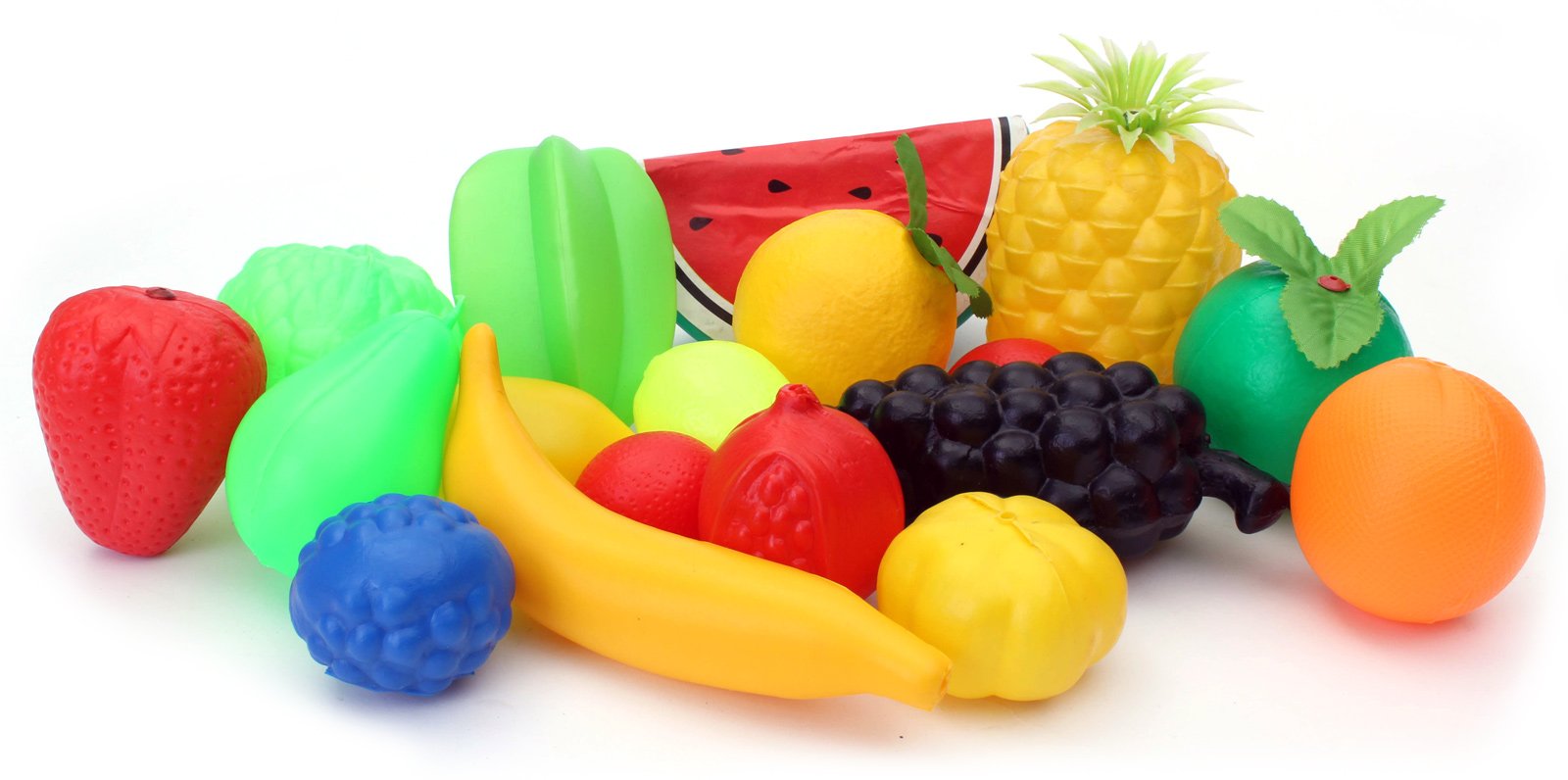 Luvely Play Fruit Set Of 18 Pieces - Multi ColourLOMD633 || PLASTIC FR– KidsROAR