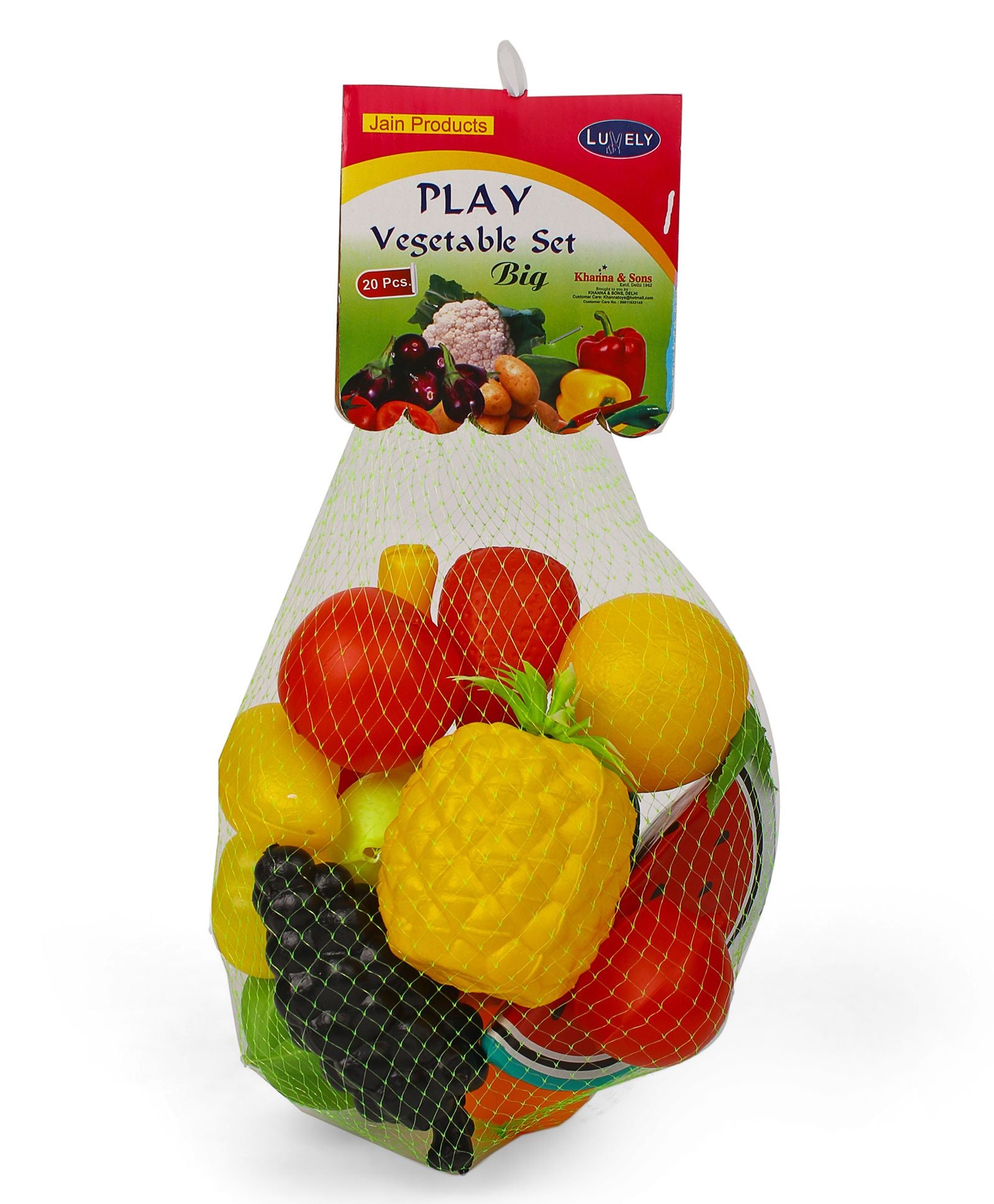 Luvely Play Fruit Set Of 18 Pieces - Multi ColourLOMD633 || PLASTIC FR– KidsROAR