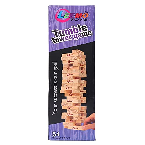 Tumble Tower Classic, 54 Hardwood Tiles, Original Stacking Game, Famil ...