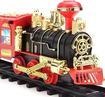 Choo Choo Train Operated Super Toy with Track Set Emits Real Smoke Lig ...
