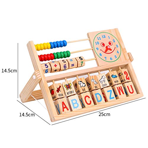 Wooden Digital Educational Mathematics Learning Box with Abacus Beads ...