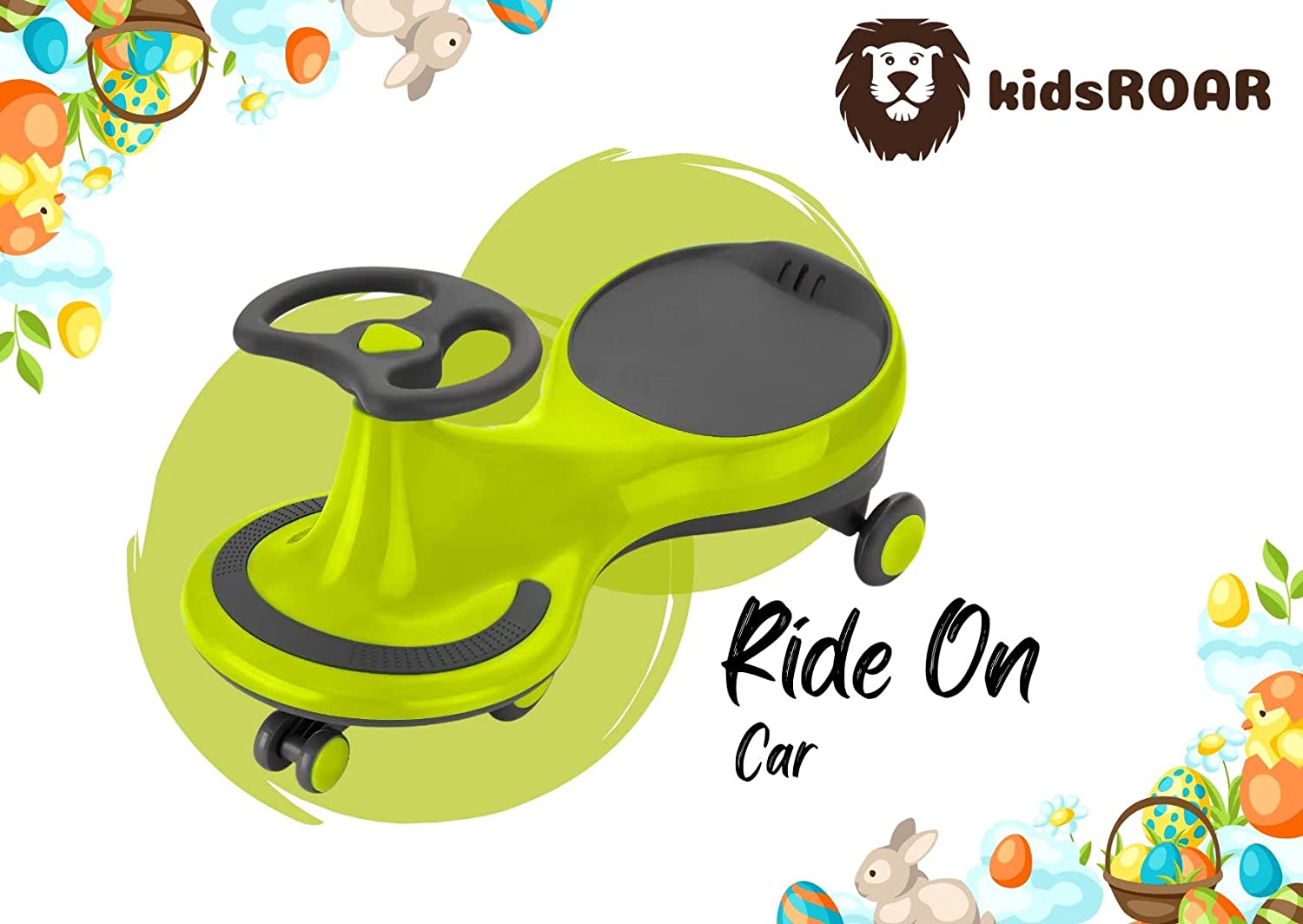 Megica Swing Car For Kids | With Music And Light– KidsROAR