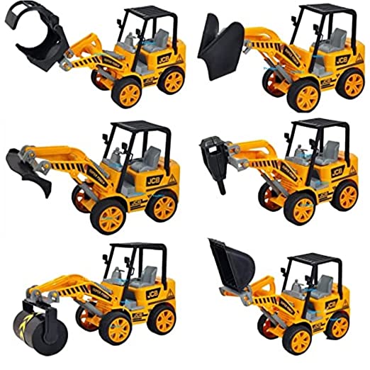 Construction Vehicle JCB Toy for Kids - Truck Dig & Dump Plastic Frict ...