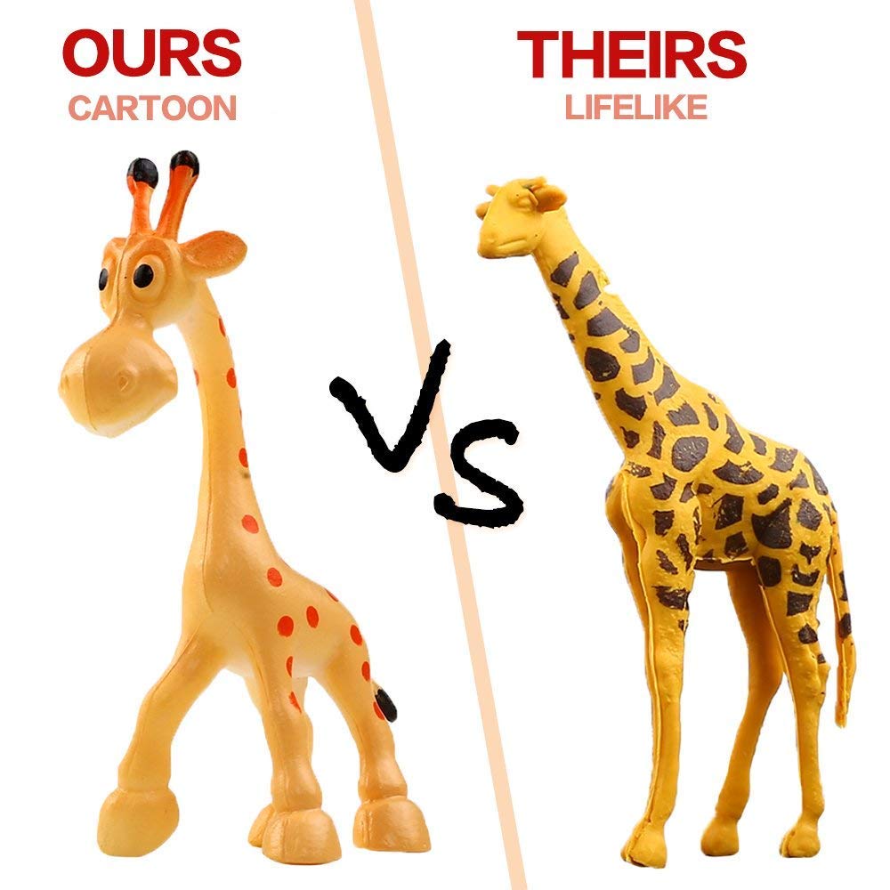 Small Cute Animal Set Wildlife Wild Animal with Detailing Children Puz ...