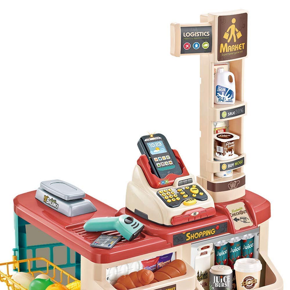 Big Size Play Store with Shopping Cart ,Scanner,Light & Sound Effects ...