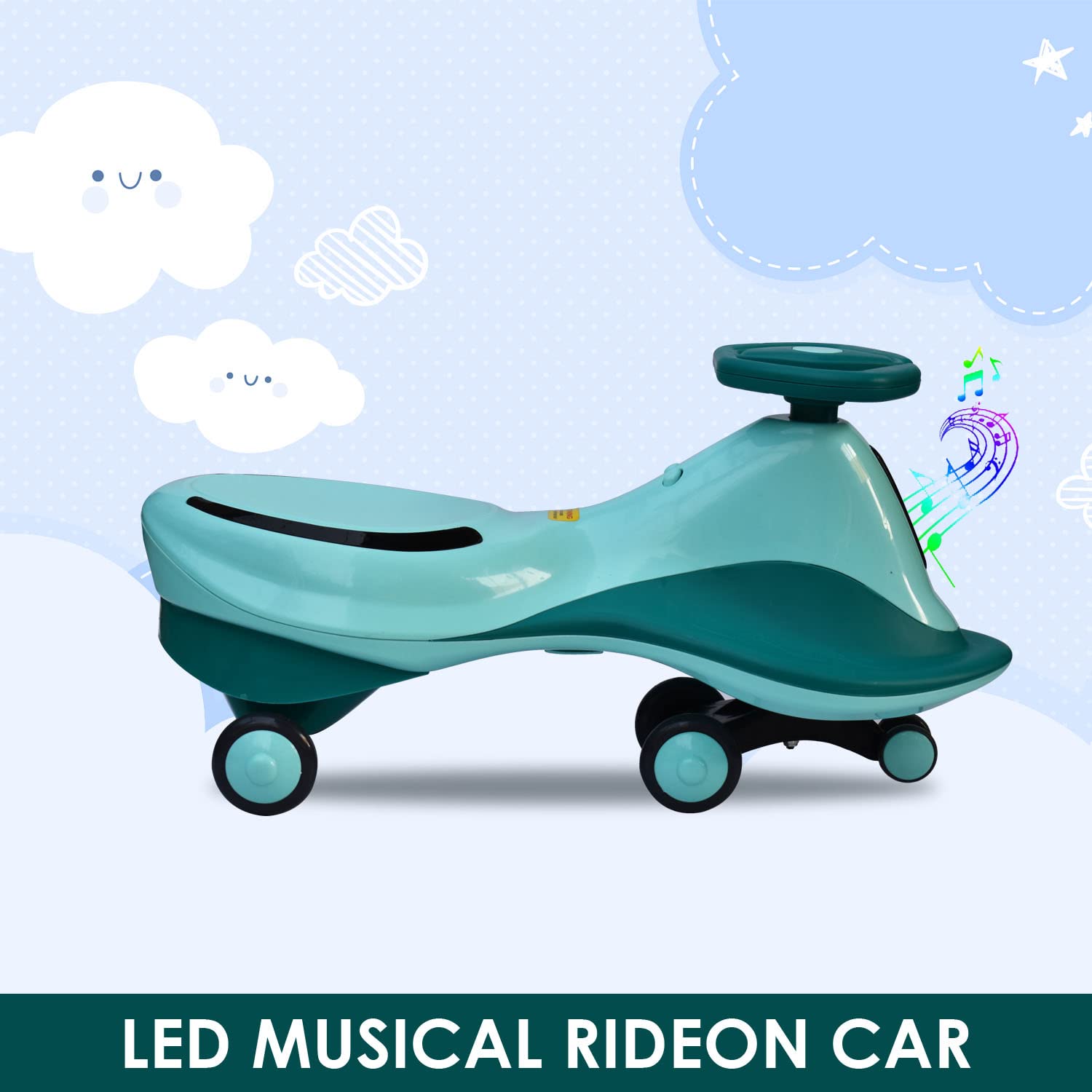 KiKi Swing Car For Kids | With Light And Music– KidsROAR