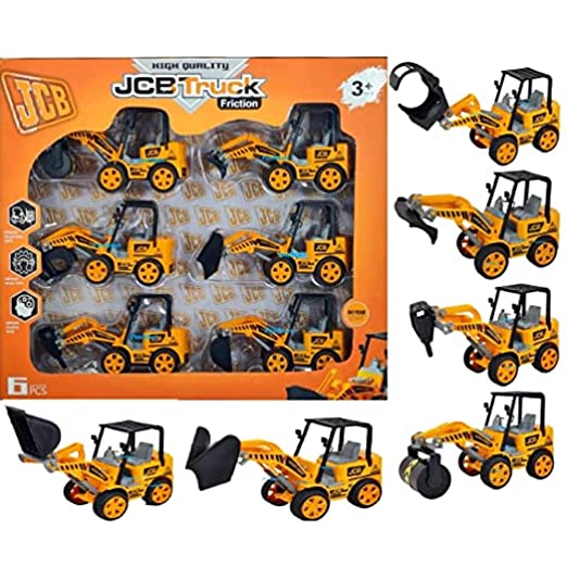 Construction Vehicle JCB Toy for Kids - Truck Dig & Dump Plastic Frict ...