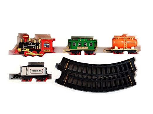Choo Choo Train Operated Super Toy with Track Set Emits Real Smoke Lig ...