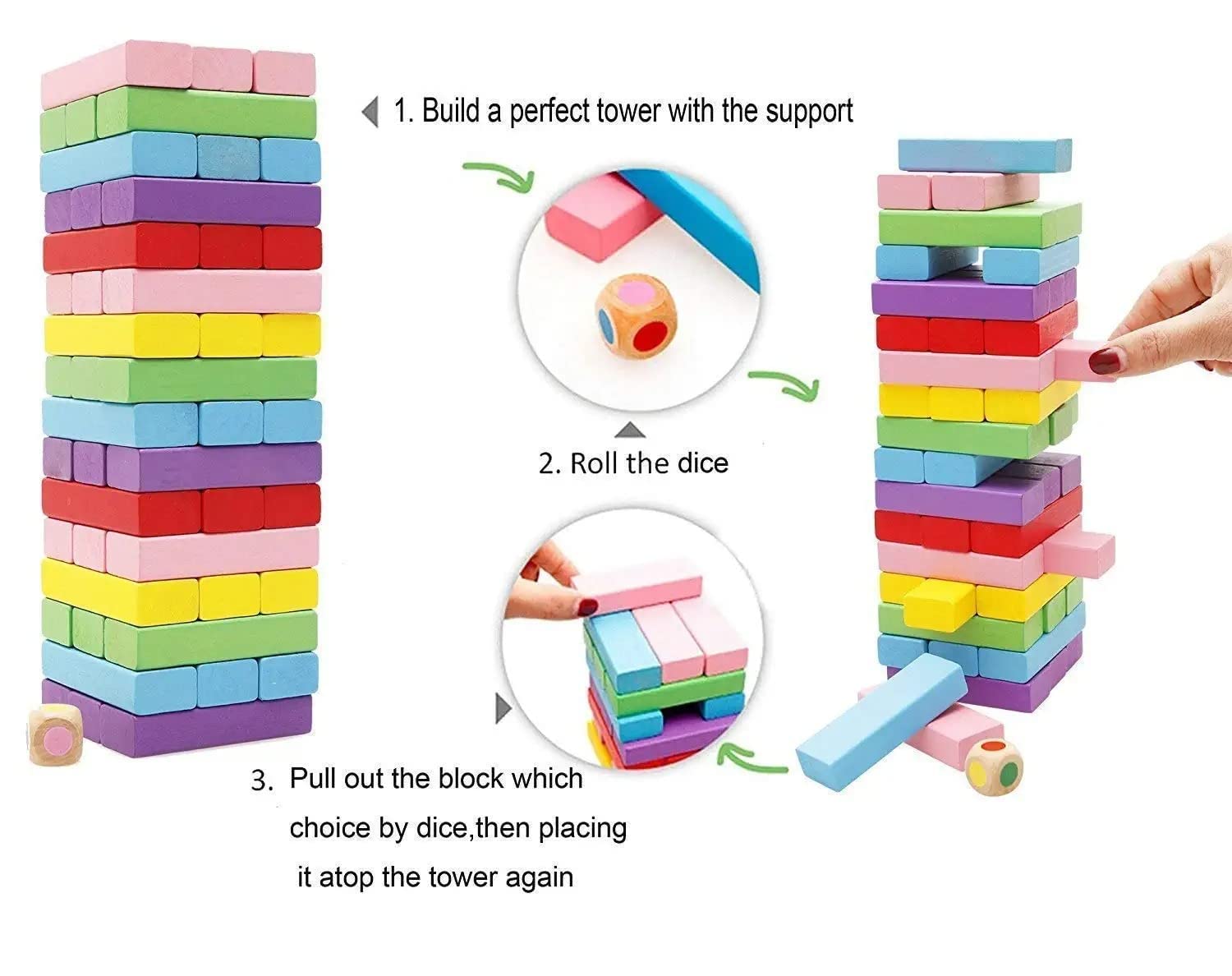 Colour Zenga Wooden Blocks | LOCOLOUR– KidsROAR