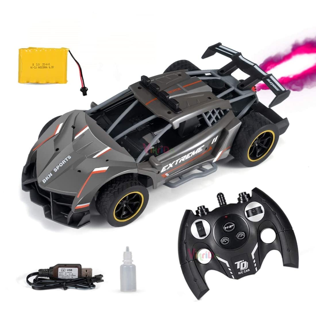 Remote Control Car With Mist Smoke Spray Function & Lights– KidsROAR