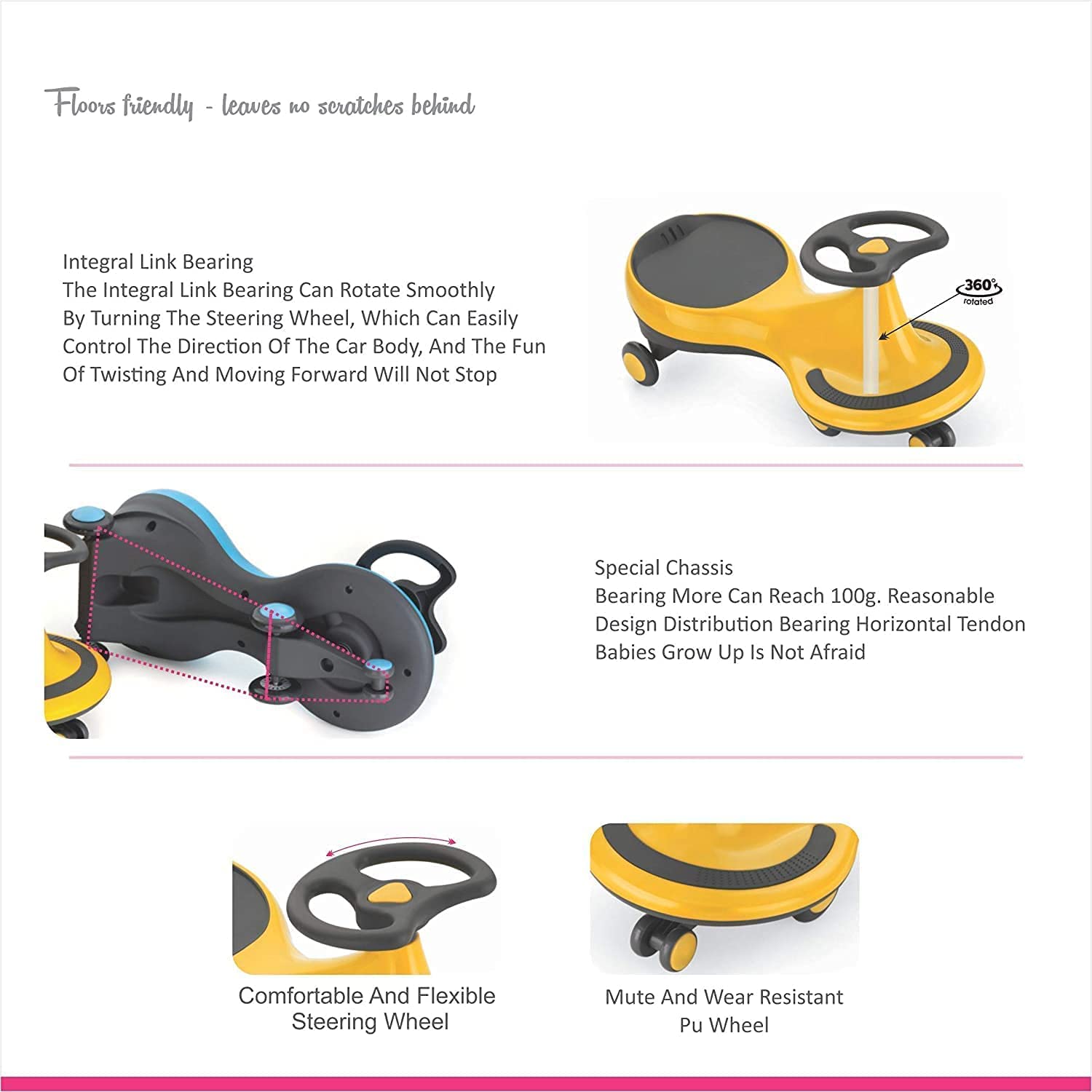 Megica Swing Car For Kids | With Music And Light– KidsROAR