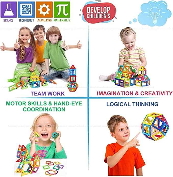52 Mag Magic for Kids - 3D Magnetic Building Blocks (Multi Color) | HM ...