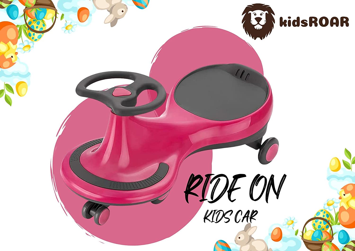 Megica Swing Car For Kids | With Music And Light– KidsROAR