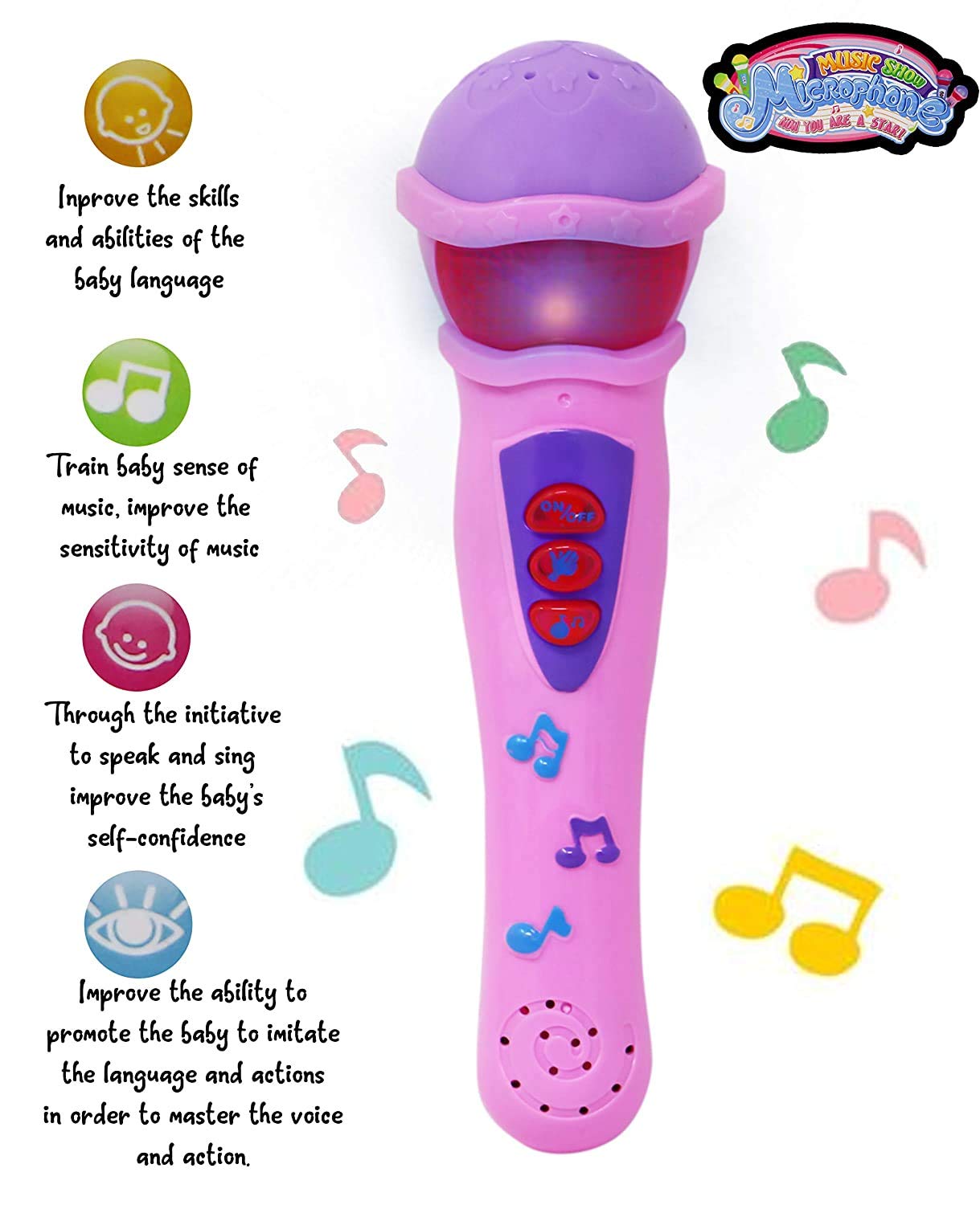 Musical Microphone Singing Mic Toy | LO262-9MI ( ASSORTED COLOURS ...