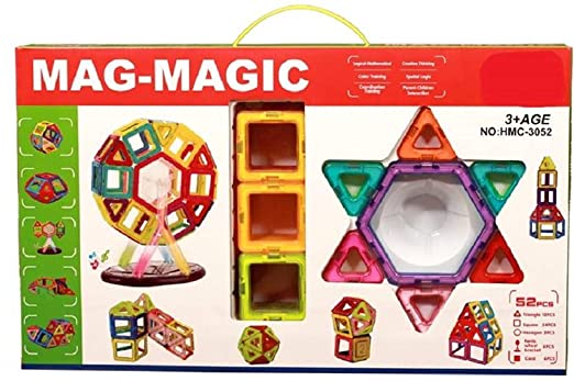 52 Mag Magic for Kids - 3D Magnetic Building Blocks (Multi Color) | HM ...