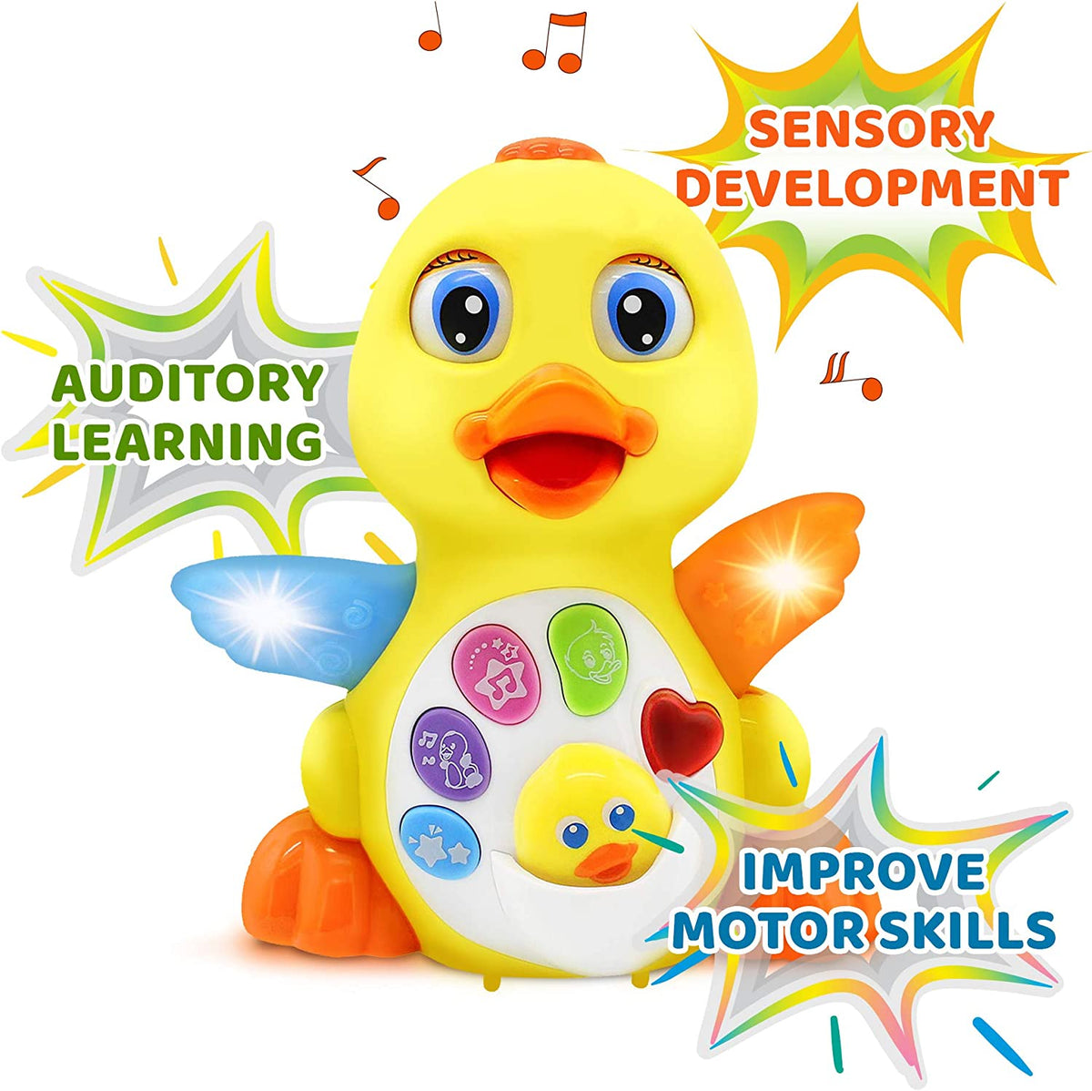 Musical Cute Dancing Duck Toy with LED Lighting | 808 EDUCATIONAL– KidsROAR
