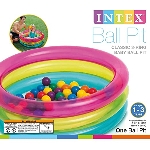 Intex Classic 3-Ring Baby Ball Pit || LO674 INTEX TUB– KidsROAR