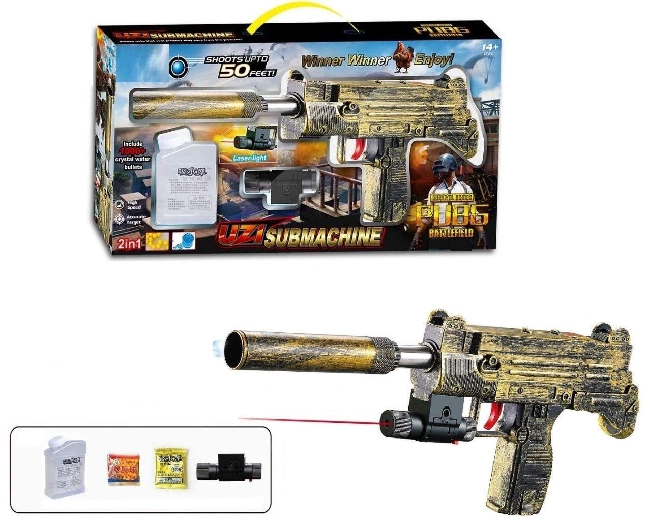 Theme Gun Toys with Assault Rifle, 4X Design Scope, Water and Soft Foa ...