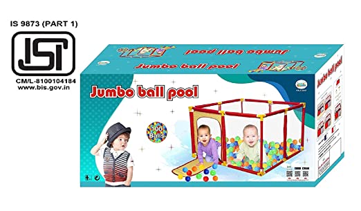Jumbo Ball Pool with 100 Balls Kids Ball Pool || LO20047 BLK JUMBO BAL ...