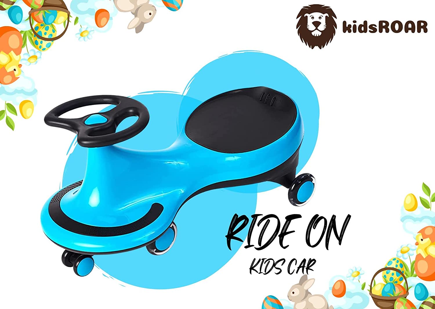 Megica Swing Car For Kids | With Music And Light– KidsROAR