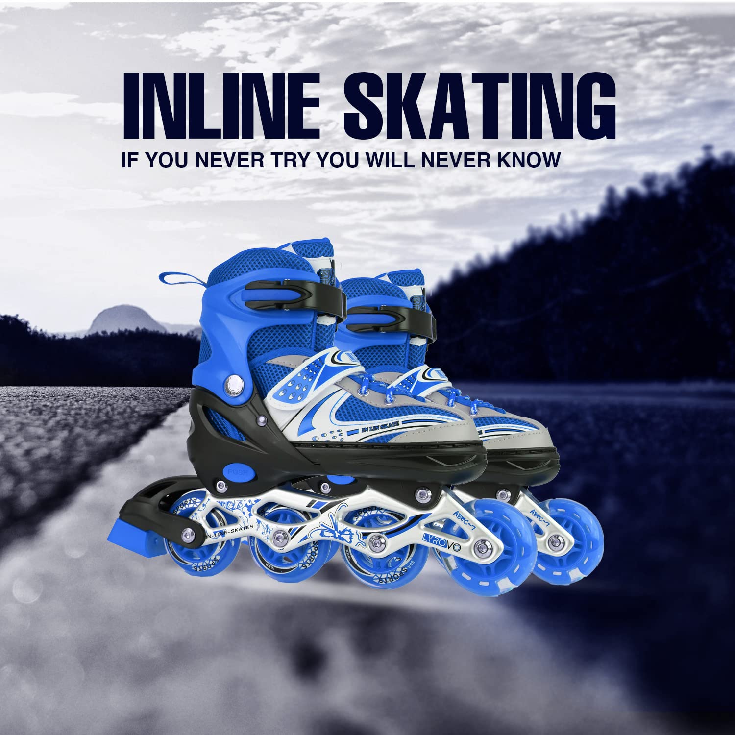 Adjustable Inline Skates Set for Boys Kids and Girls Skating | LO8901 ...