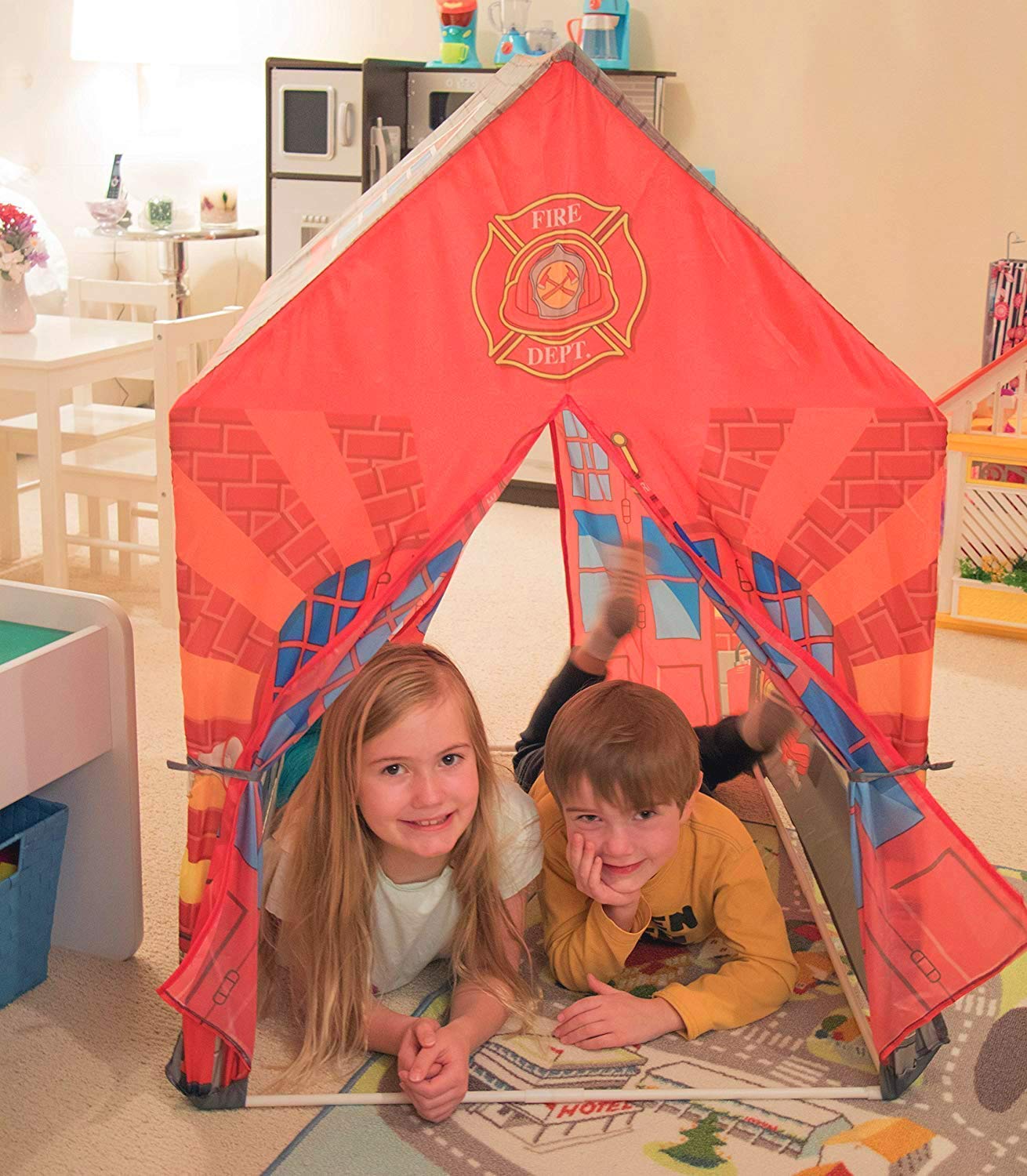 Fire Station theme theme tent house Play Tent for Kids, Pretend Playho ...