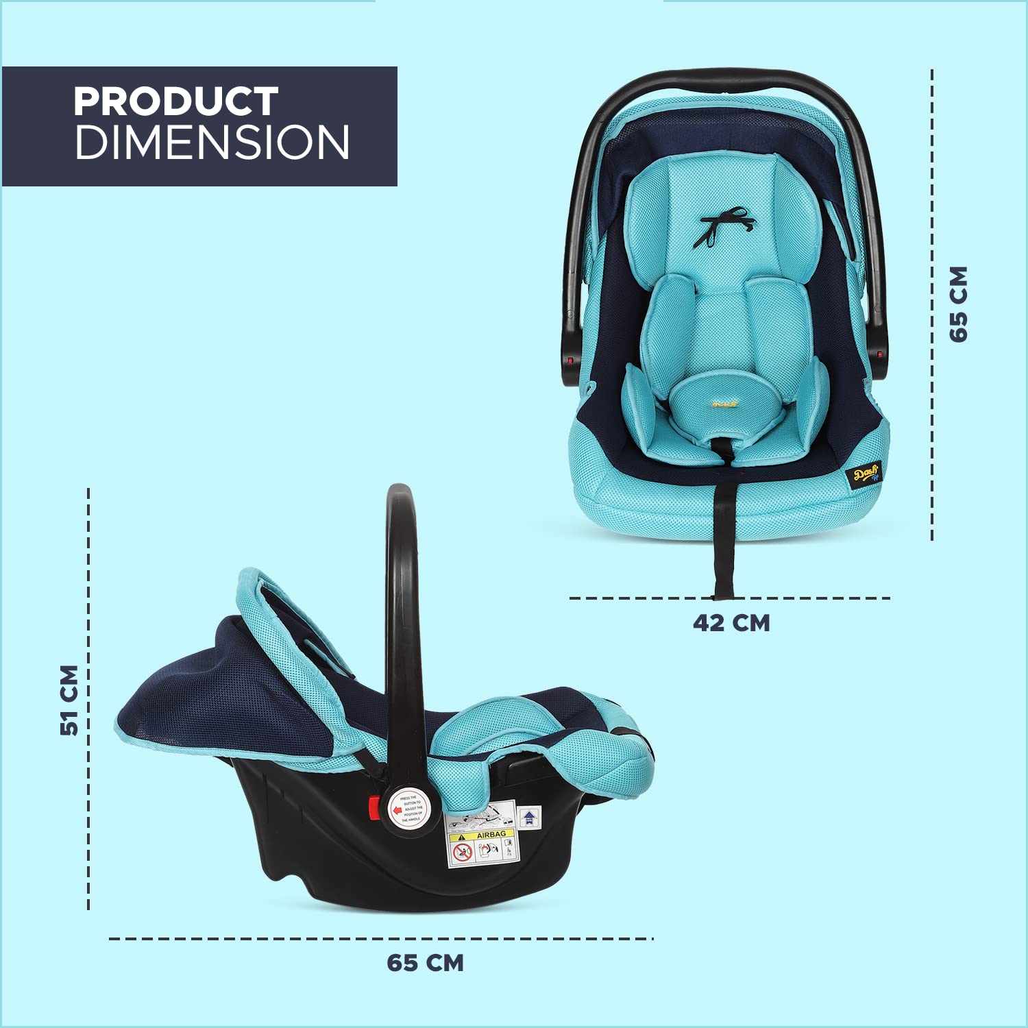 Dash 4 in 1 Infant Baby Car Seat, Carry Cot and Rocker with Canopy for ...