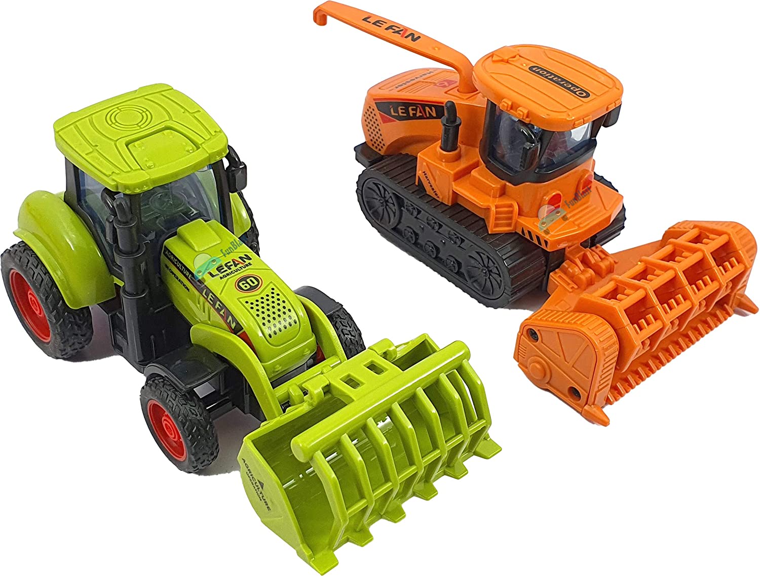 Tractor Toy for Kids - Farm Tractor Toy with Trolley and Harvester Fri ...