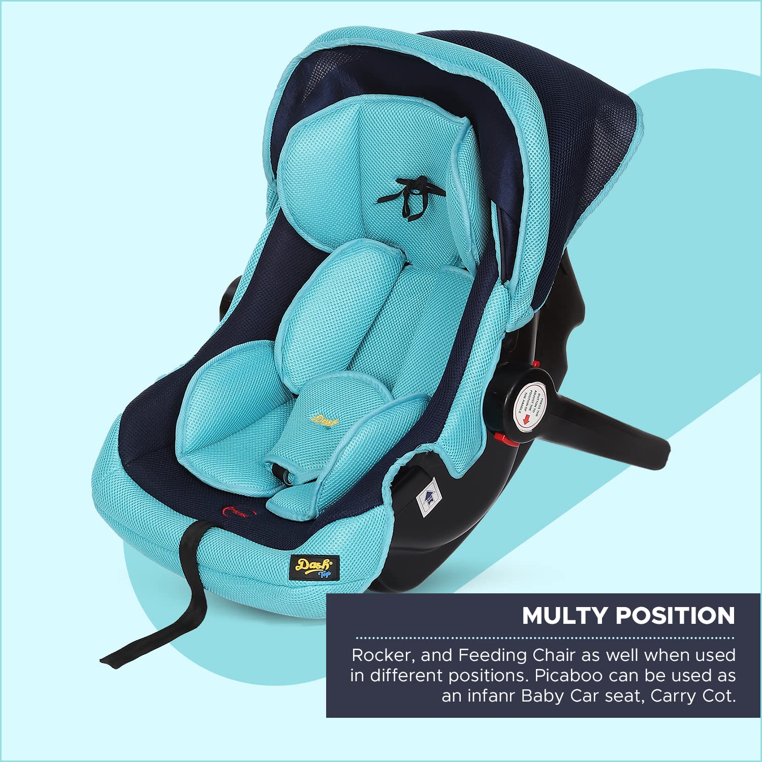 Dash 4 in 1 Infant Baby Car Seat, Carry Cot and Rocker with Canopy for ...