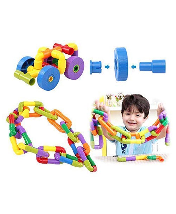 Building Blocks Pipes Puzzle Set Multicolor | INT455 PIPE BUILDING PUZ ...