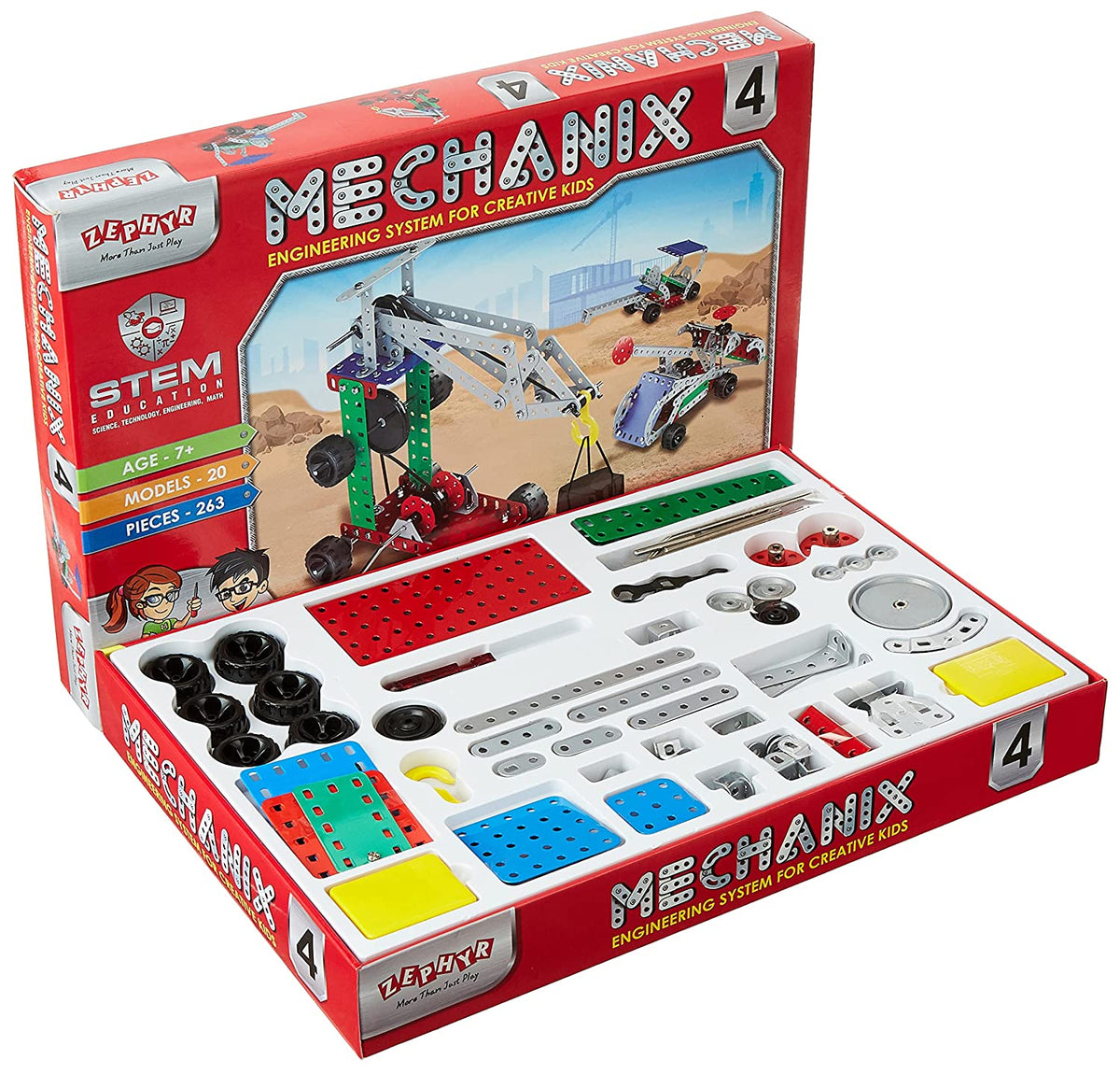 MECHANIX Metal - 4 Construction Toy, Building Blocks, Educational Toys ...