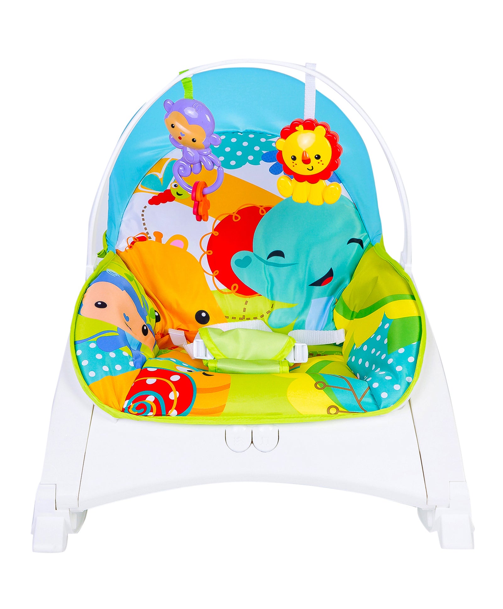 New Born To Toddler Portable Rocker With Toy Bar - White Multicolour ...