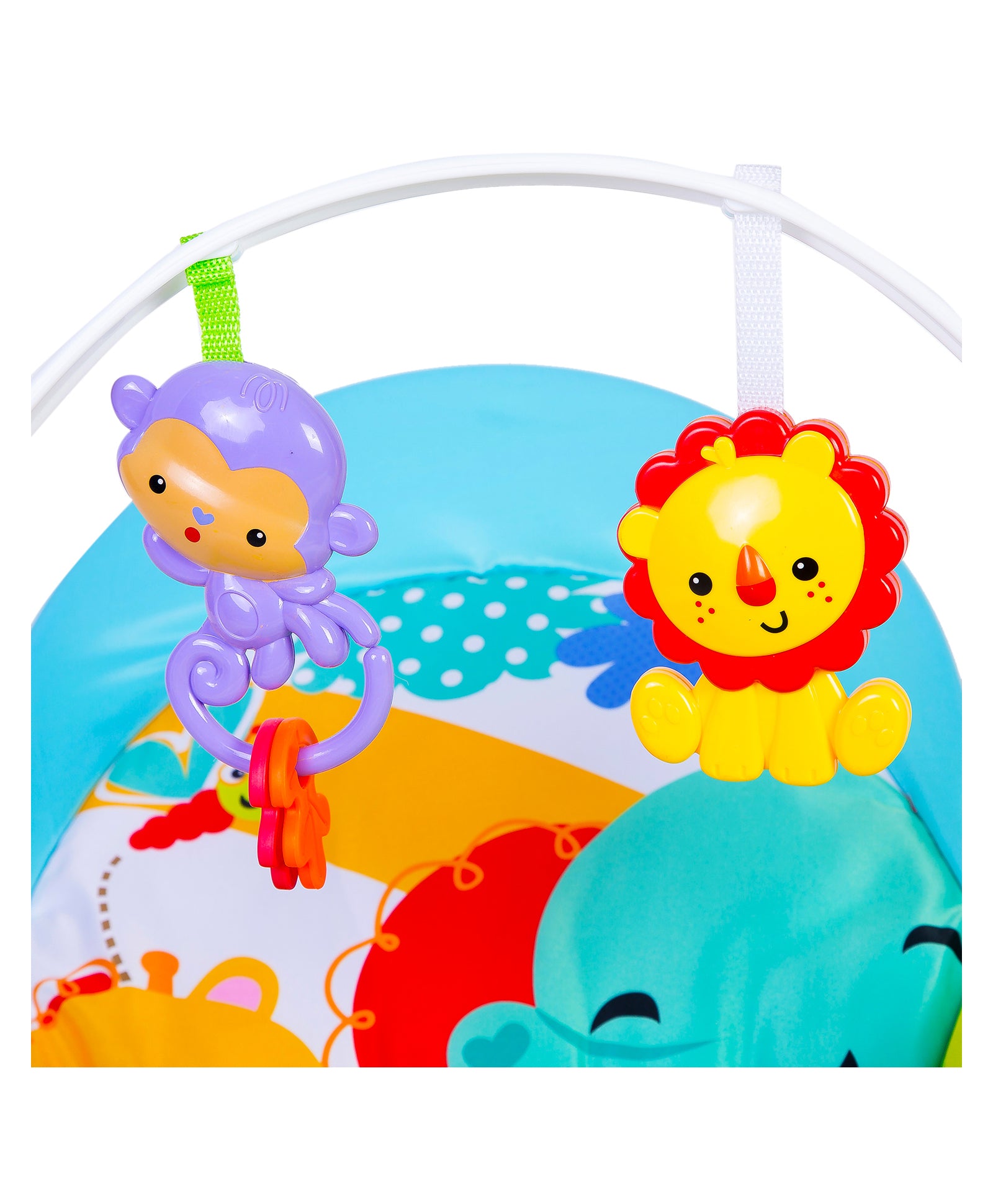 New Born To Toddler Portable Rocker With Toy Bar - White Multicolour ...