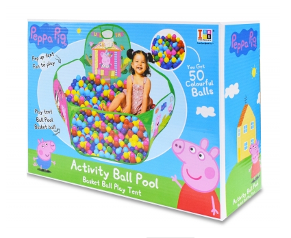 Peppa Pig Activity pool Basket with 50 balls | LOINT02– KidsROAR