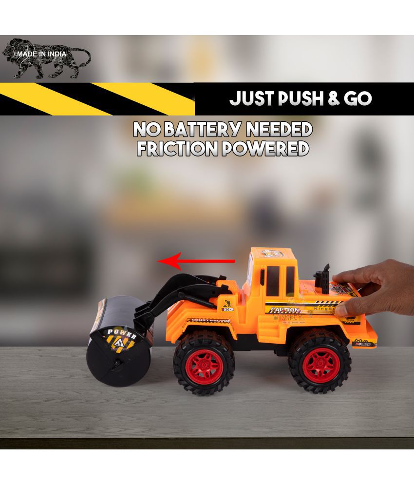 Big Size Road Roller Construction Vehicle for Kids, Push and Go Plasti ...