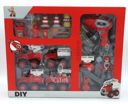 Learning Building Vehicles with Screwdriver | DIY FIRE RESCUE TRUCK ...