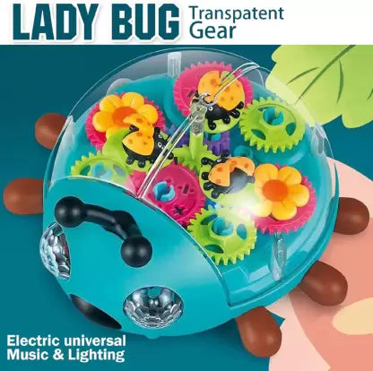 Ladybug Toy with 3D Lightning, Music || LOYJ3039 GEAR LADY BUG– KidsROAR